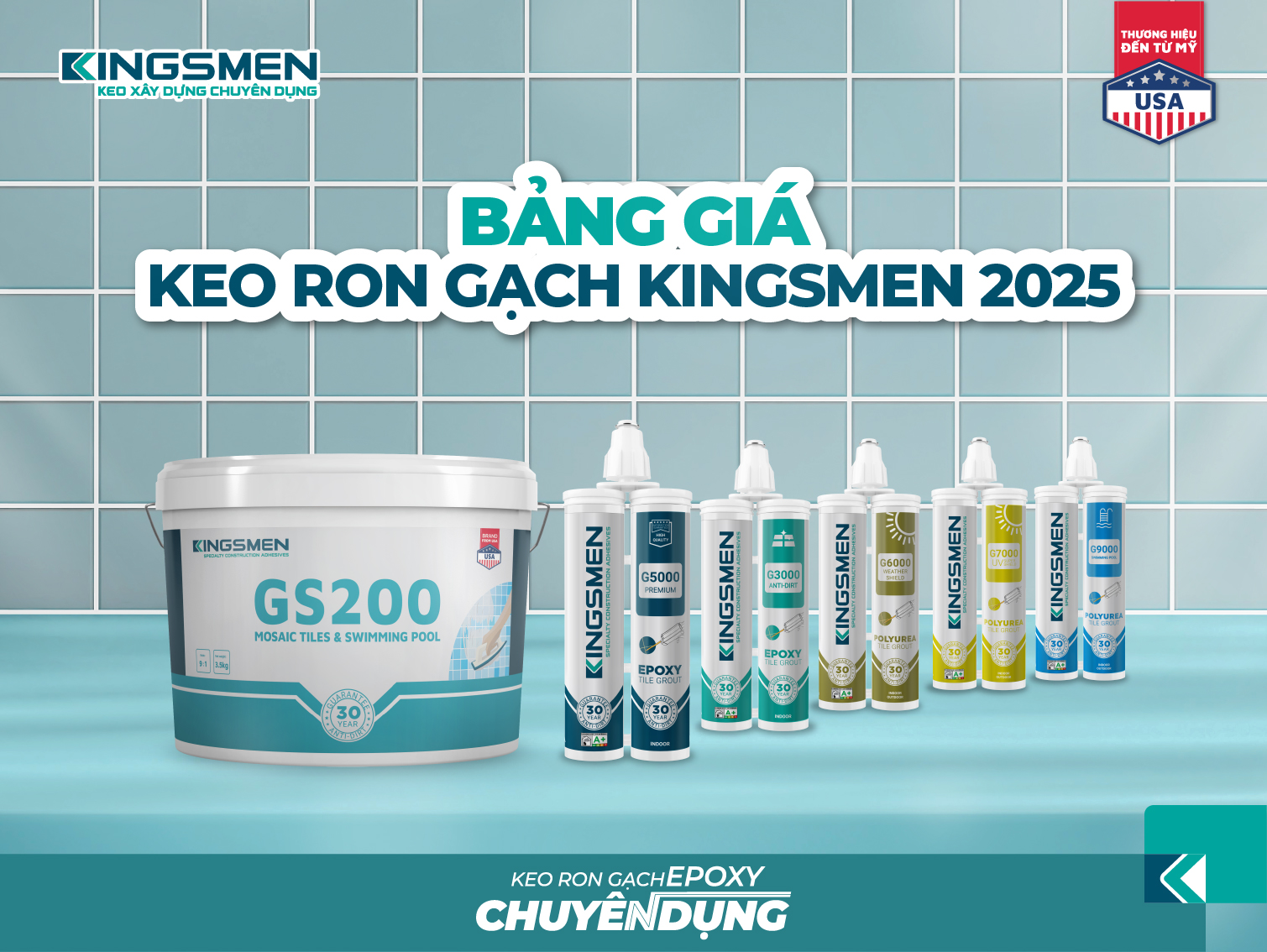 BẢNG GIÁ KEO RON GẠCH KINGSMEN 2025